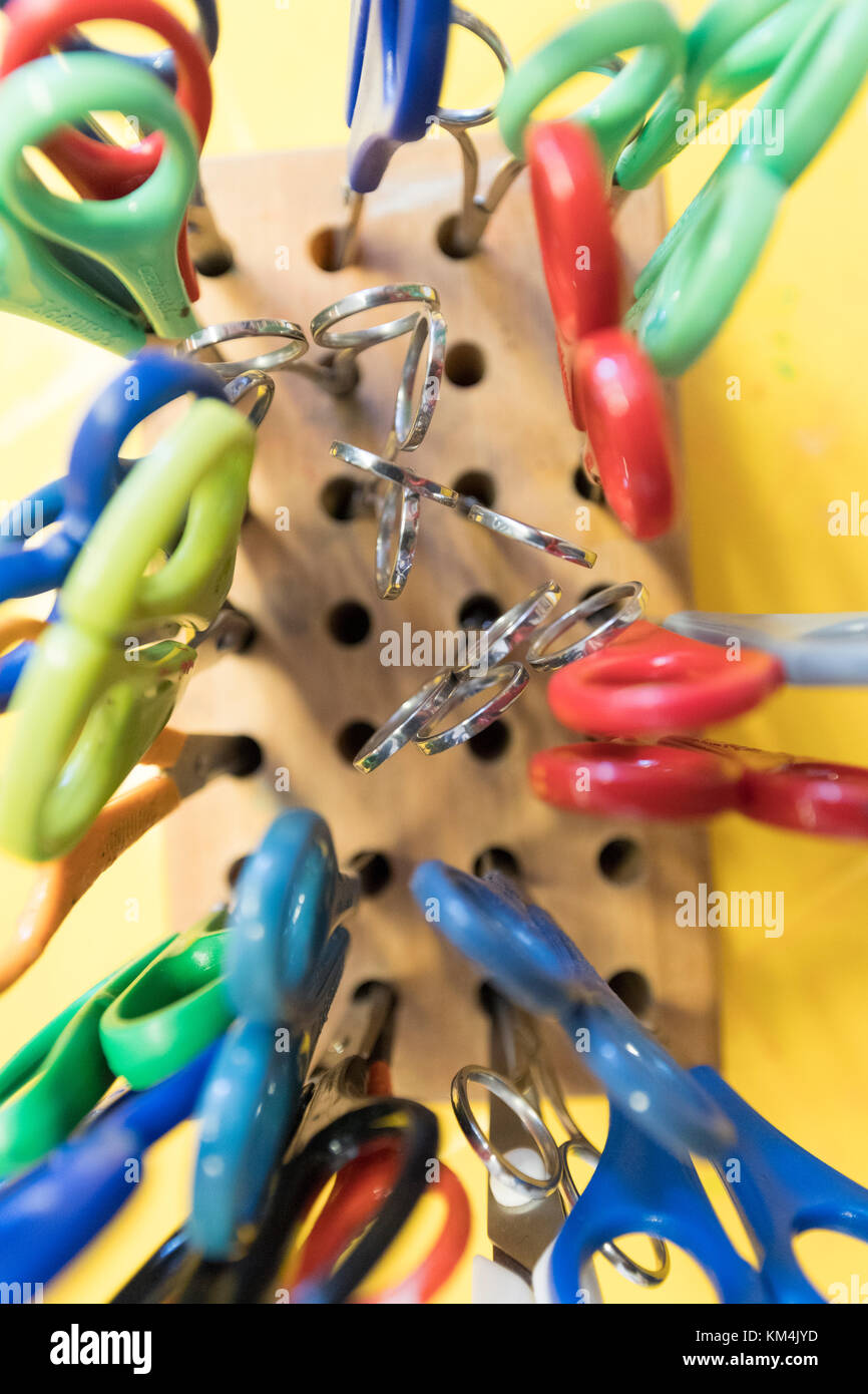a bunch of colorful scissors Stock Photo - Alamy