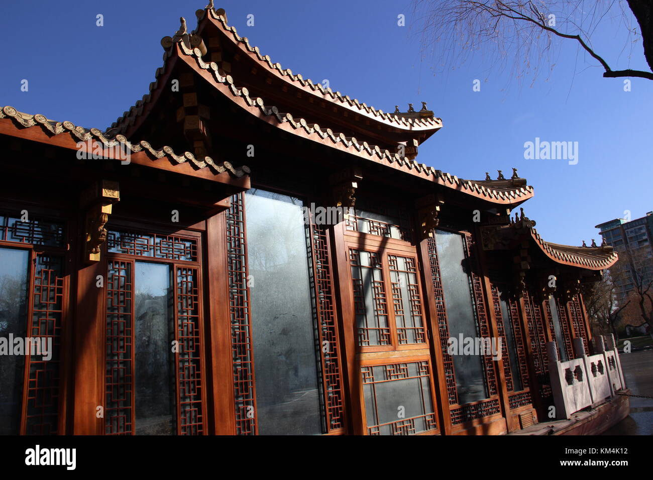 Traditional pavilions in Longtan Park - Beijing, China Stock Photo - Alamy