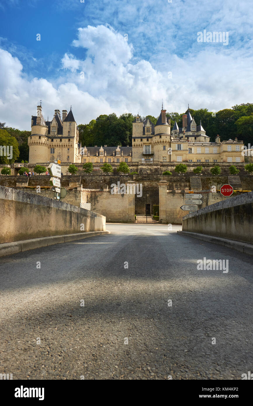 The Chateau d'Usse in Rigny Usse in the Loire valley France Stock Photo ...