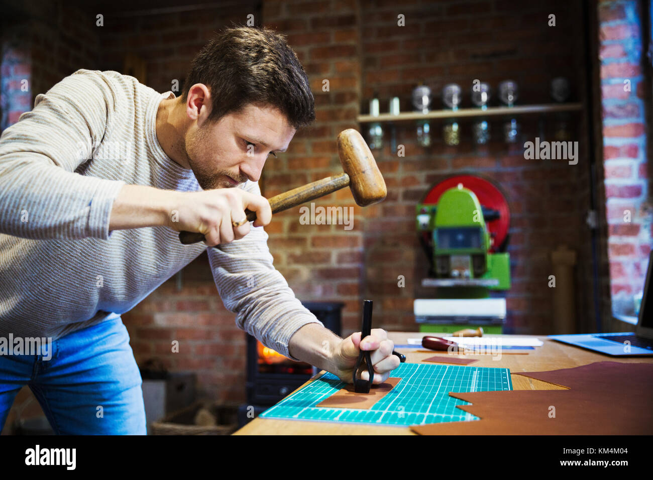 Leather mallet hi-res stock photography and images - Alamy