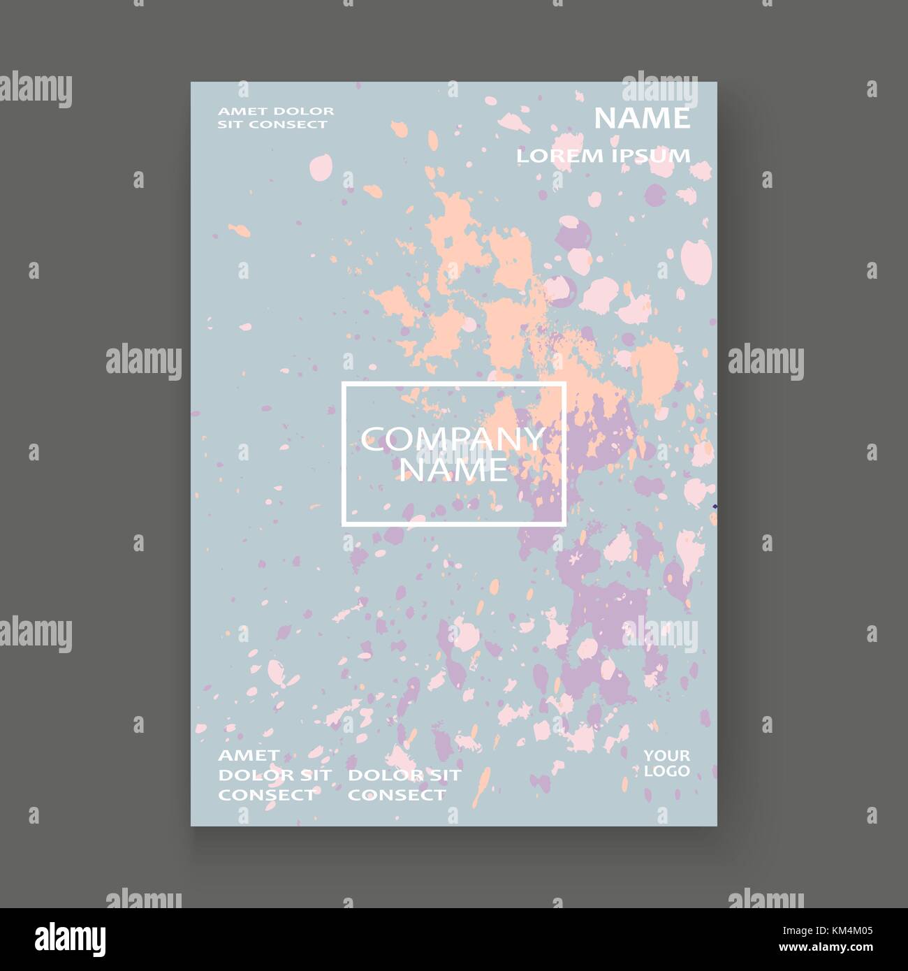 Neon pastel explosion paint splatter artistic cover frame design ...