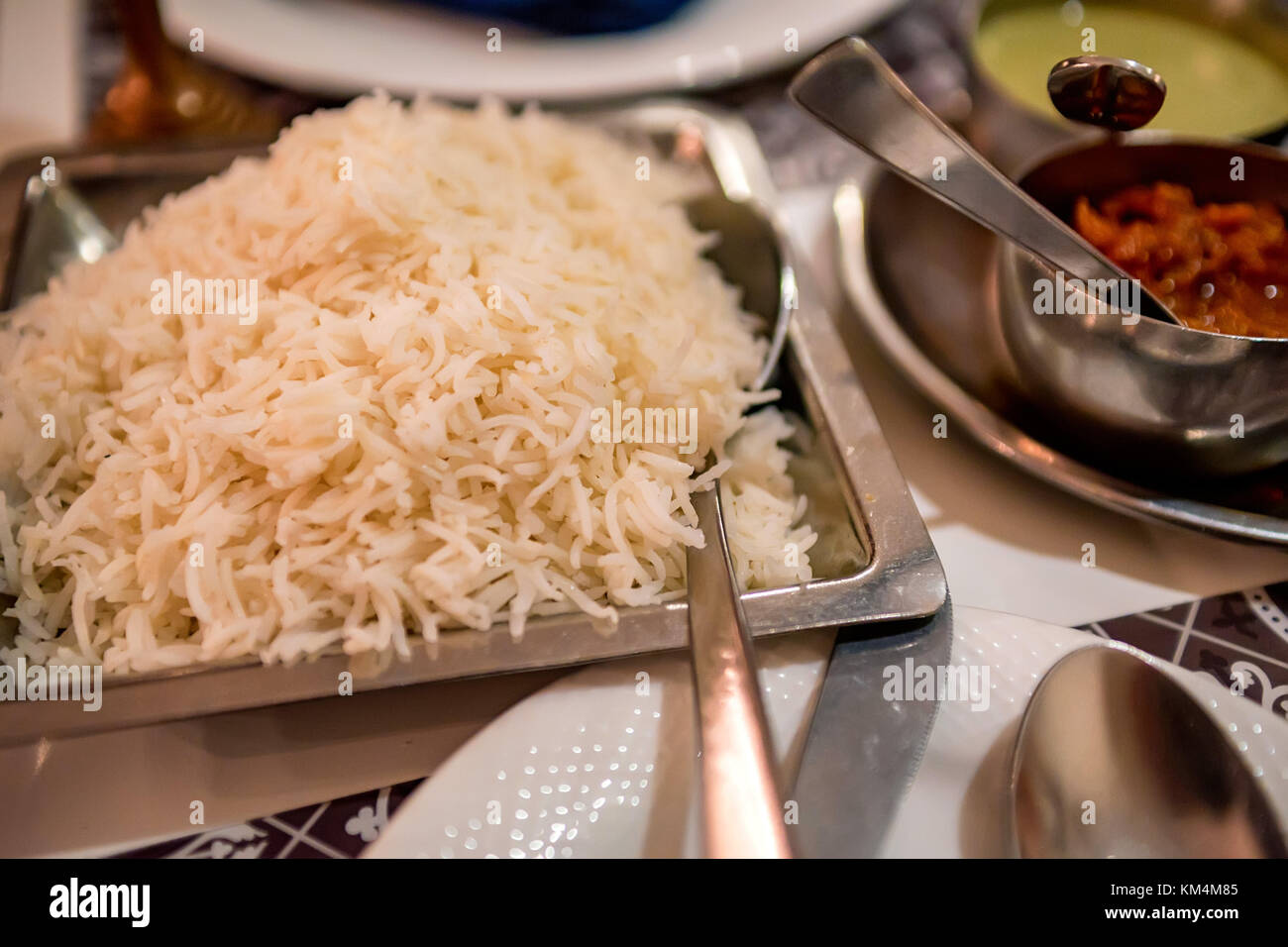 Pure boiled rice at buffet Stock Photo - Alamy
