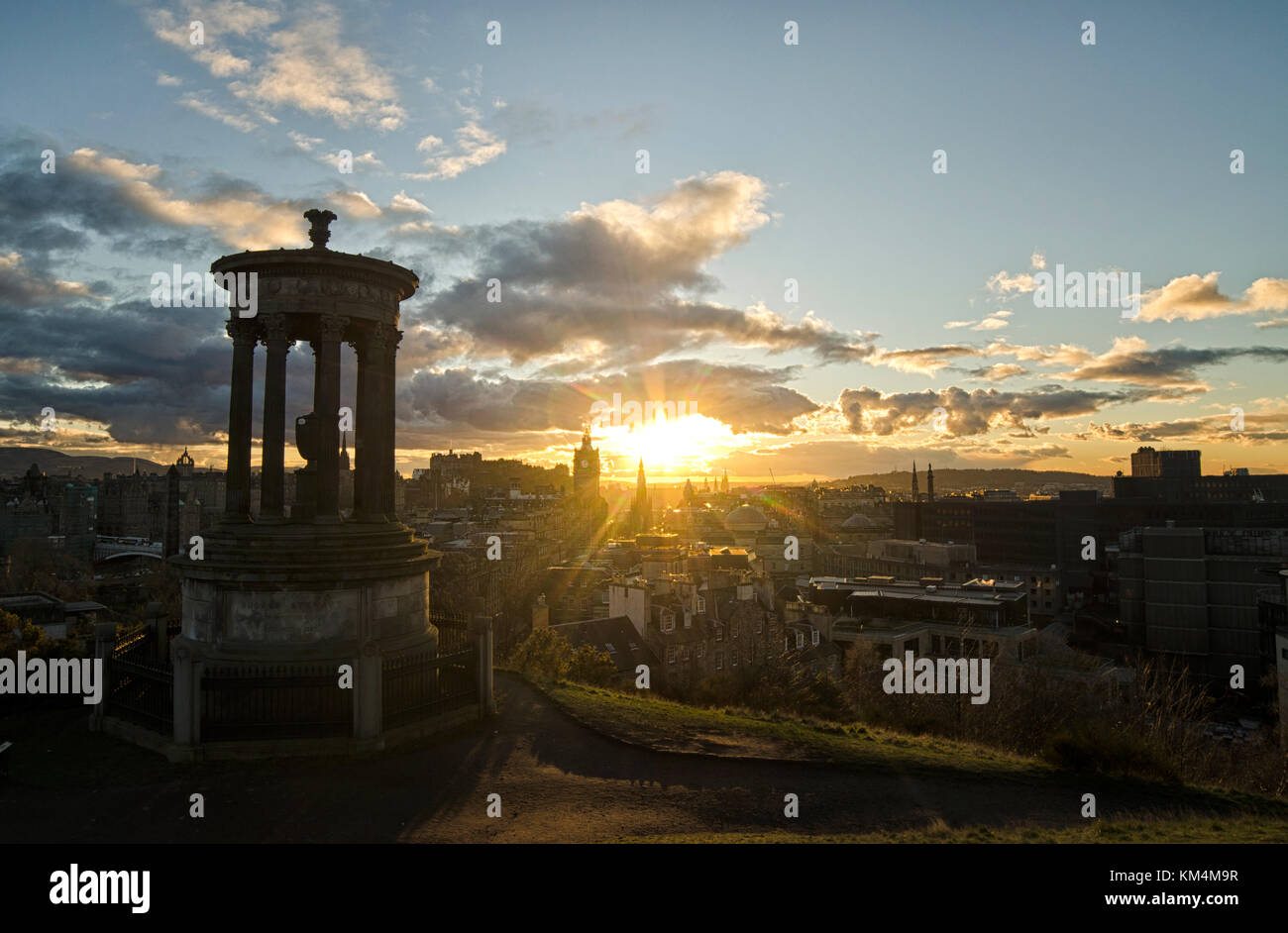 Sunset over Edinburgh from Calton Hill Stock Photo - Alamy