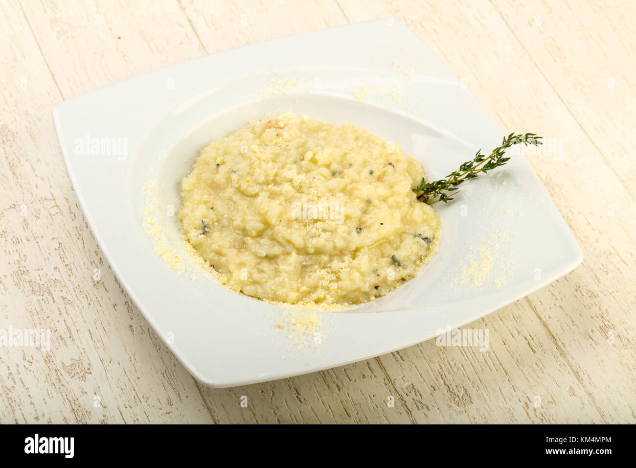 Italian cuisine - Risotto with blue cheese Stock Photo - Alamy