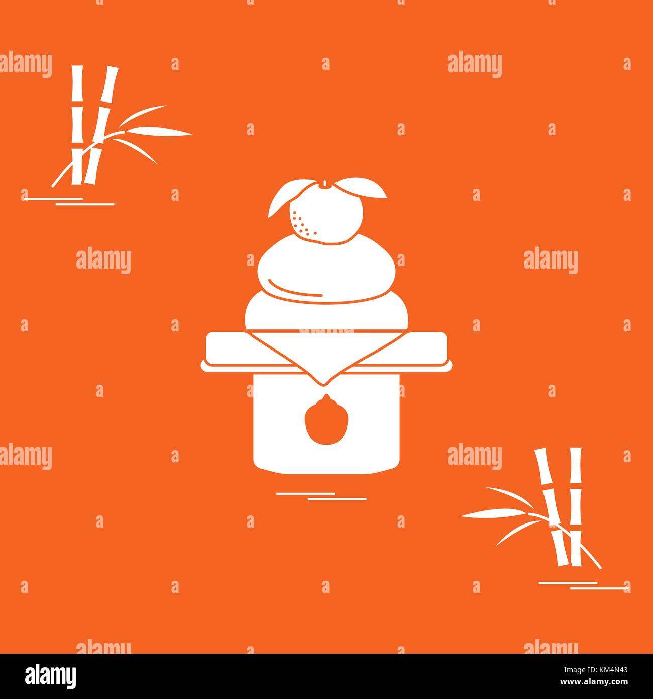 Kagami mochi - traditional New Year treats in Japan. Festive traditions ...