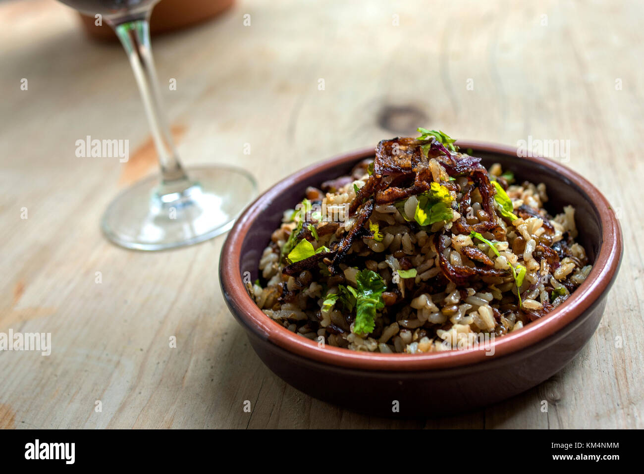 Mujadara - Lebanese Rice and Lentil Dish Stock Photo - Alamy