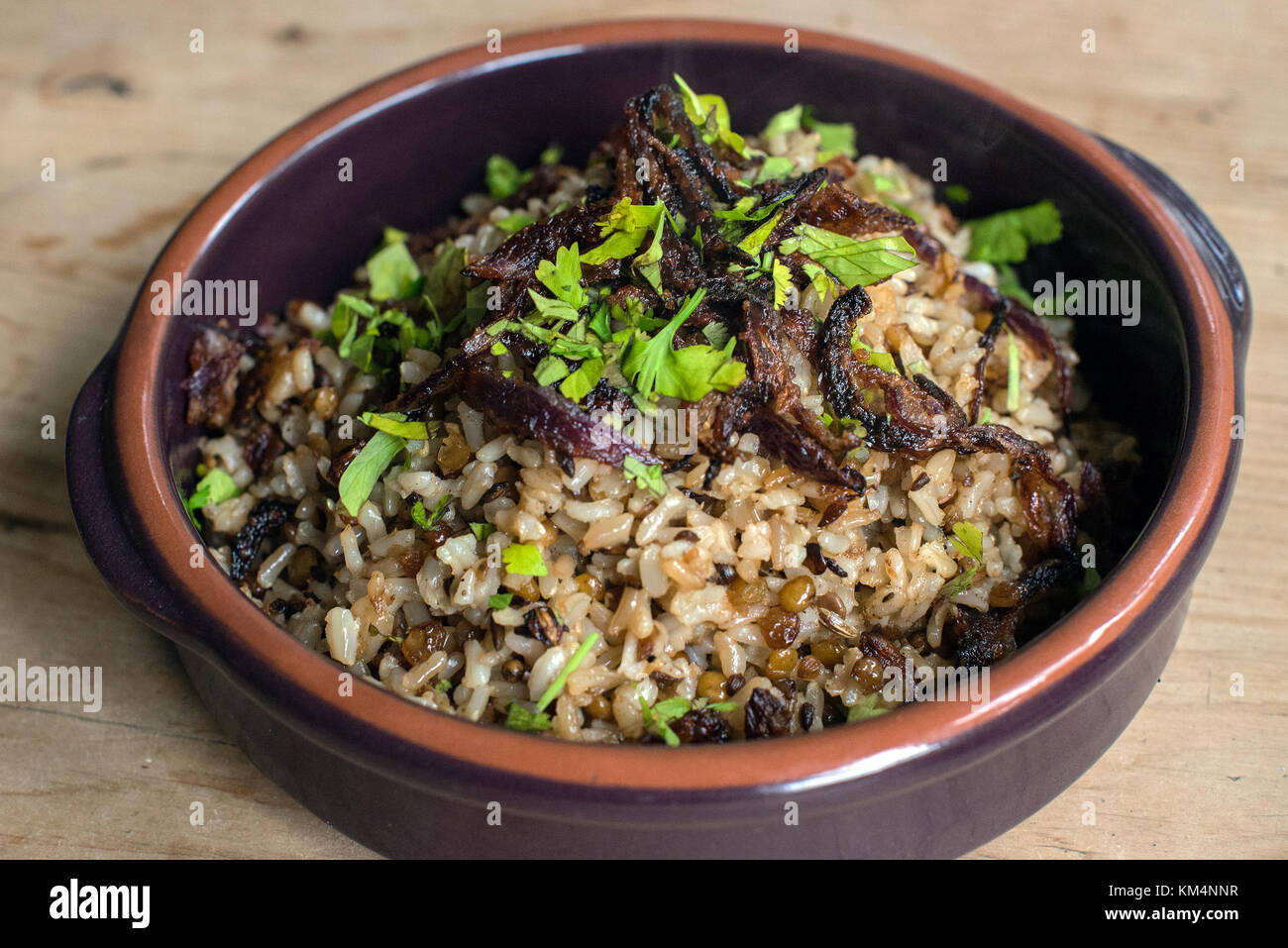 Mujadara - Lebanese Rice and Lentil Dish Stock Photo - Alamy