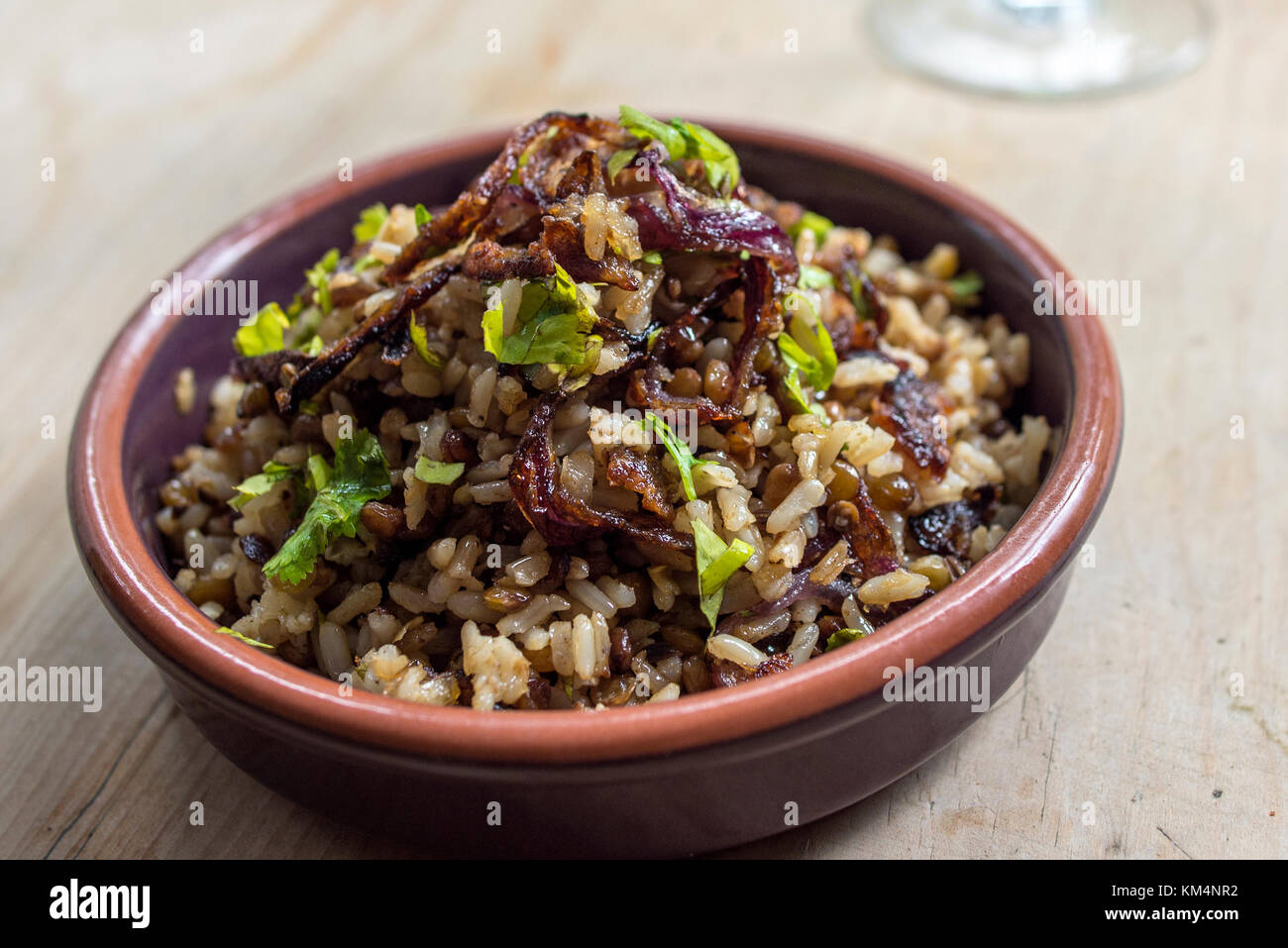 Mujadara - Lebanese Rice and Lentil Dish Stock Photo - Alamy