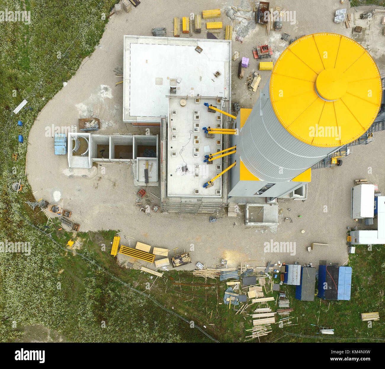 Construction site for an industrial plant for the production of ...