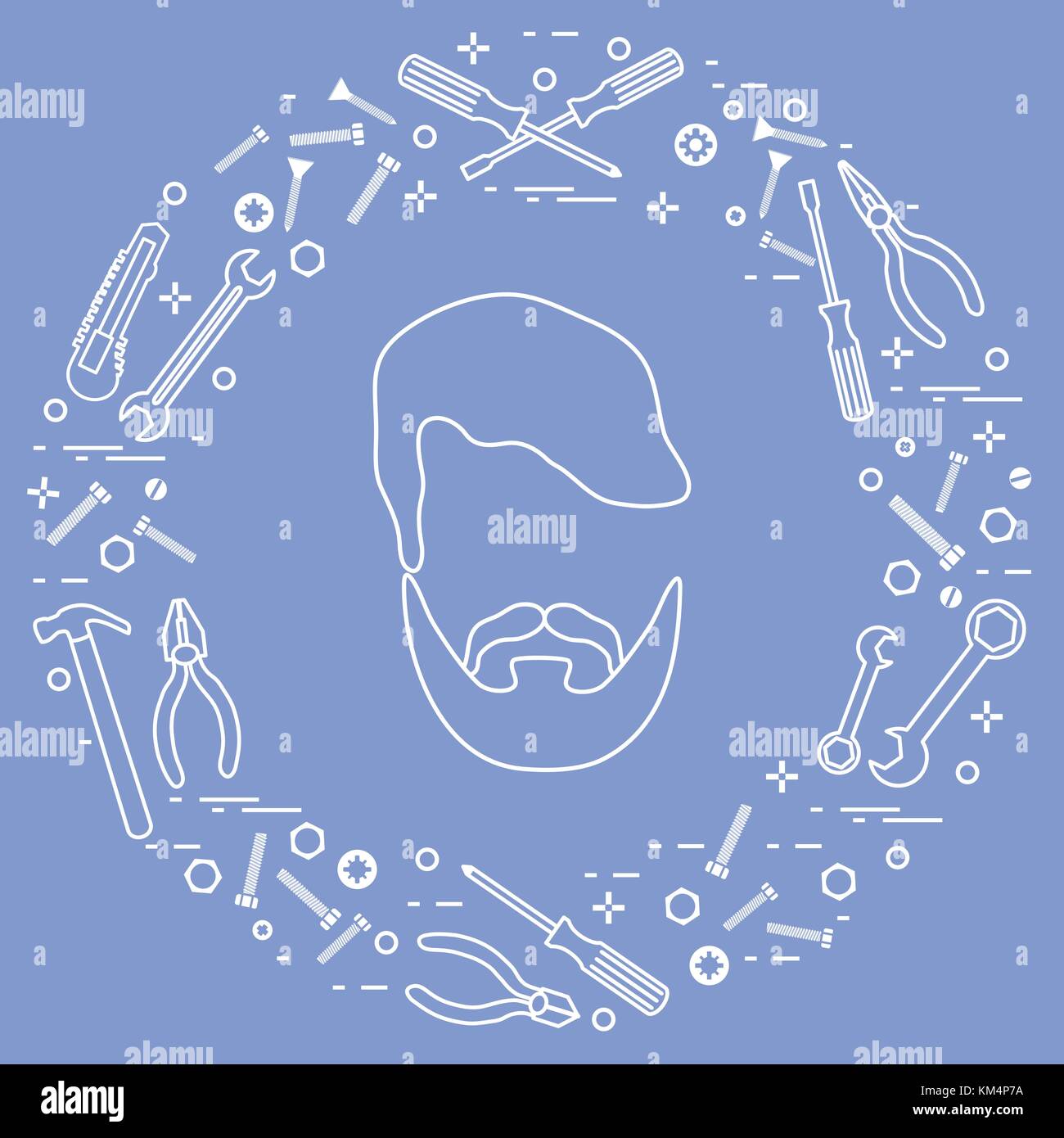 Different metal tools mechanic Stock Vector Images - Alamy