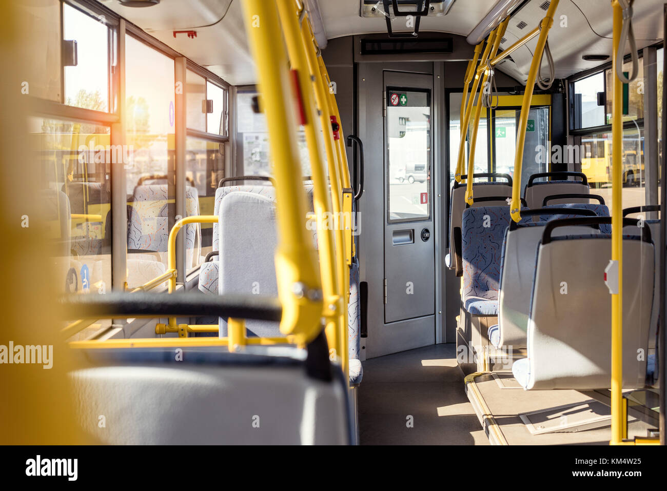 city bus interior Stock Photo - Alamy