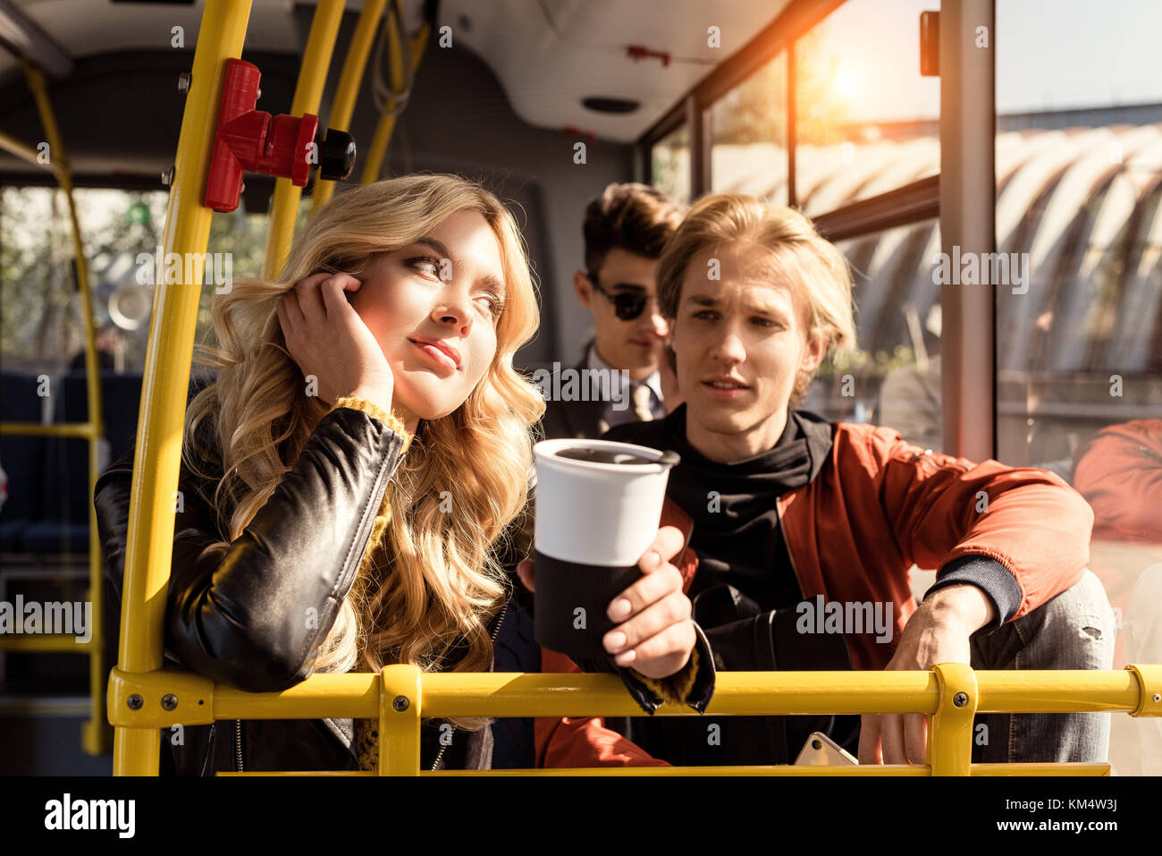 people in public transport Stock Photo - Alamy