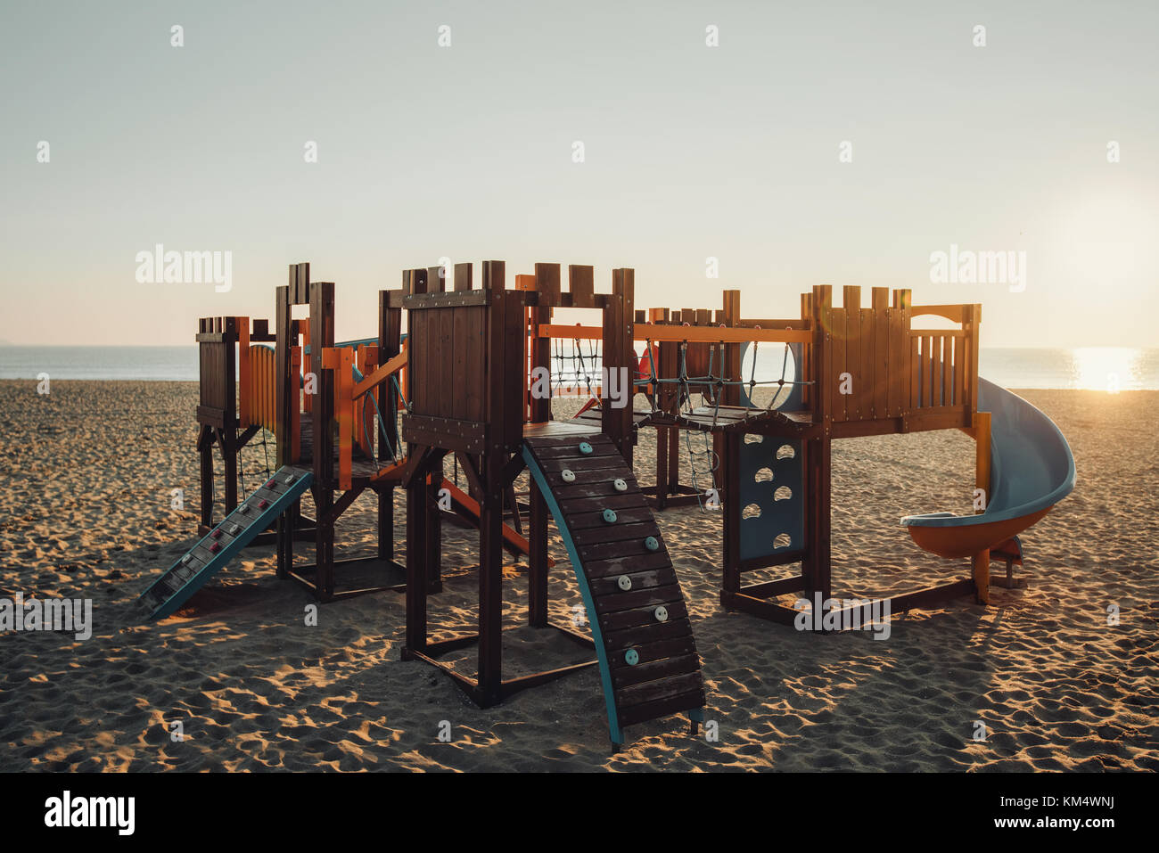Kids playground at the beach hi-res stock photography and images - Alamy