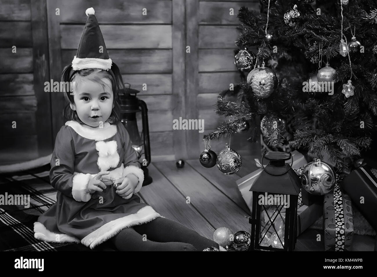 A child waiting for Santa Claus Stock Photo - Alamy