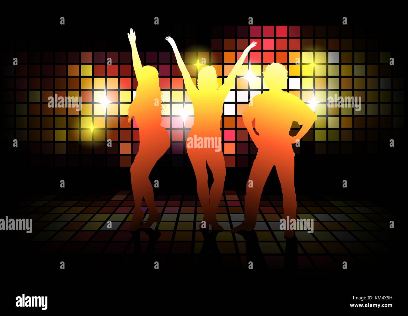 Disco young people dancing Stock Vector Images - Alamy