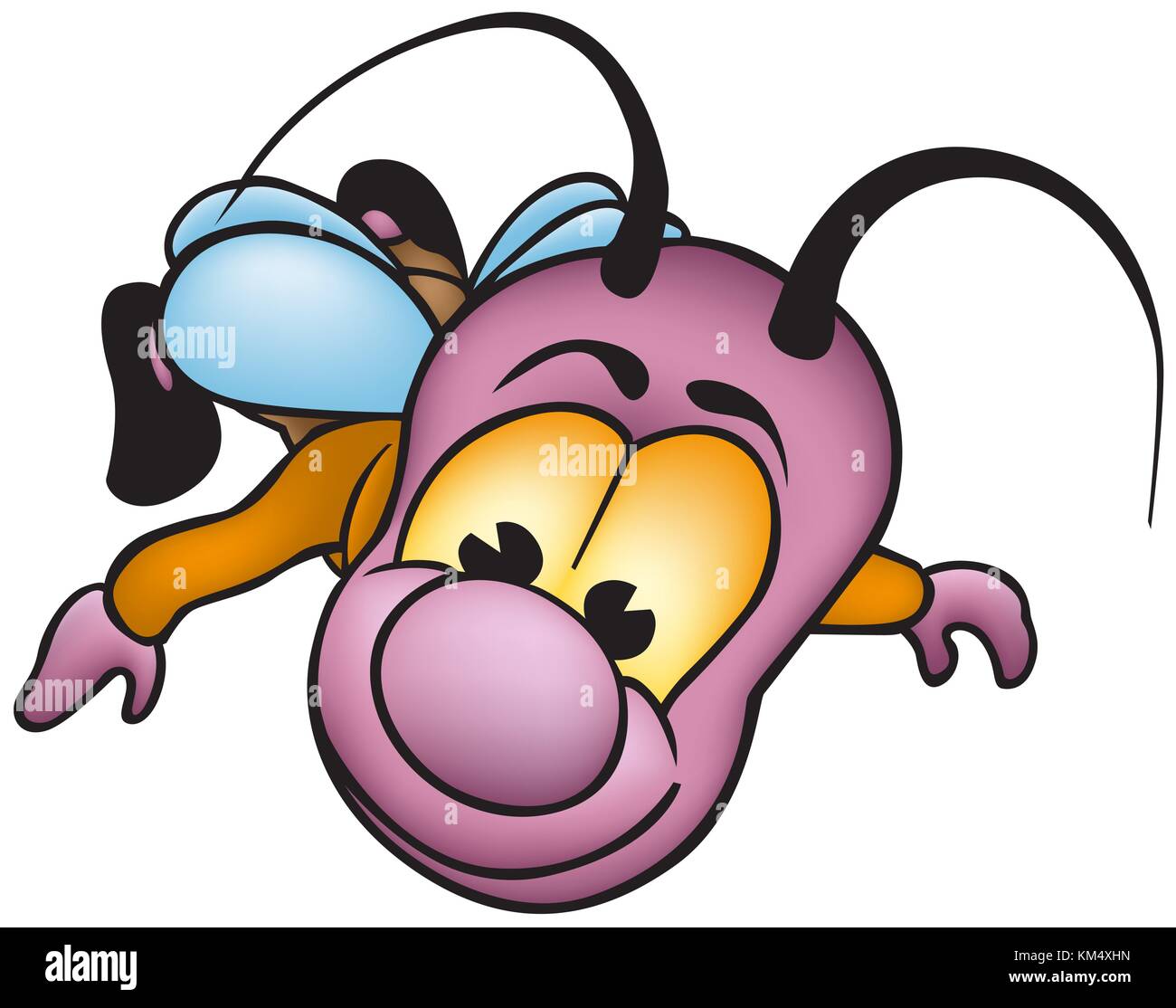 Purple Bug Flying Stock Vector Image & Art - Alamy