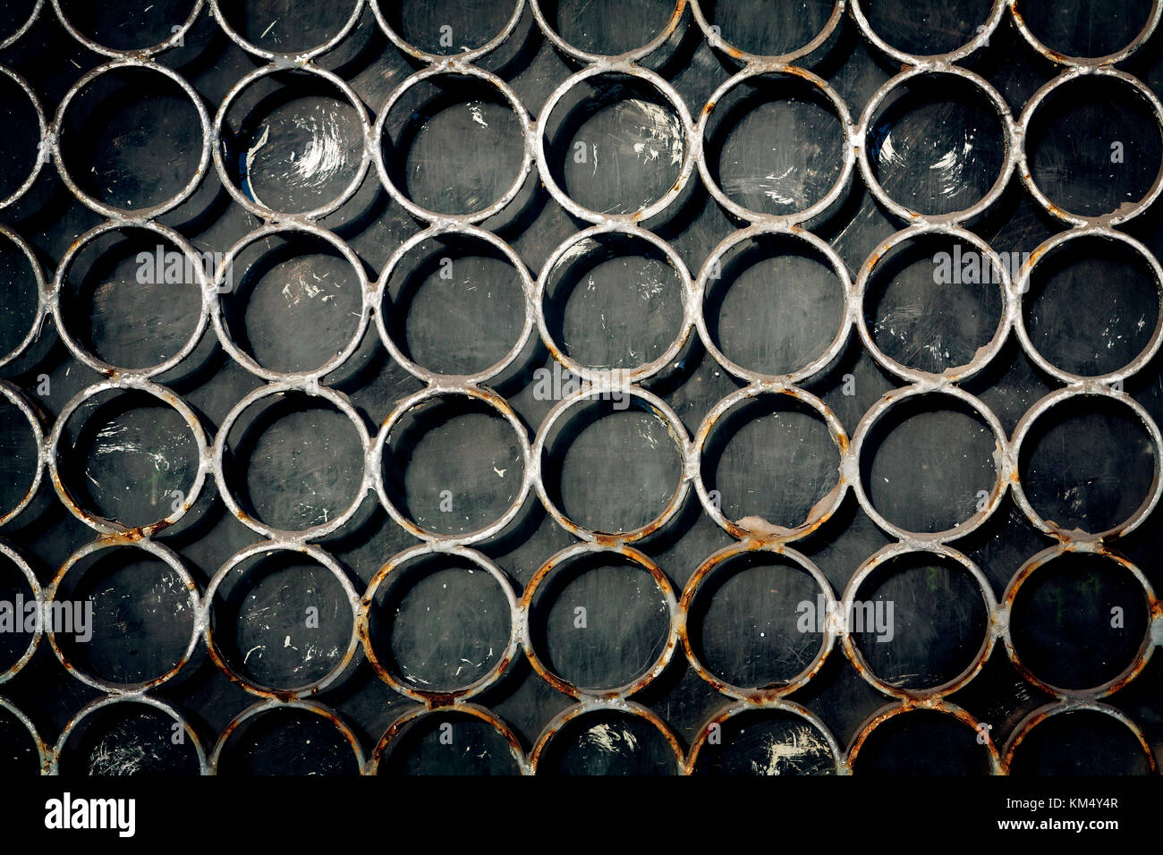 Old rusty metal fence Stock Photo - Alamy