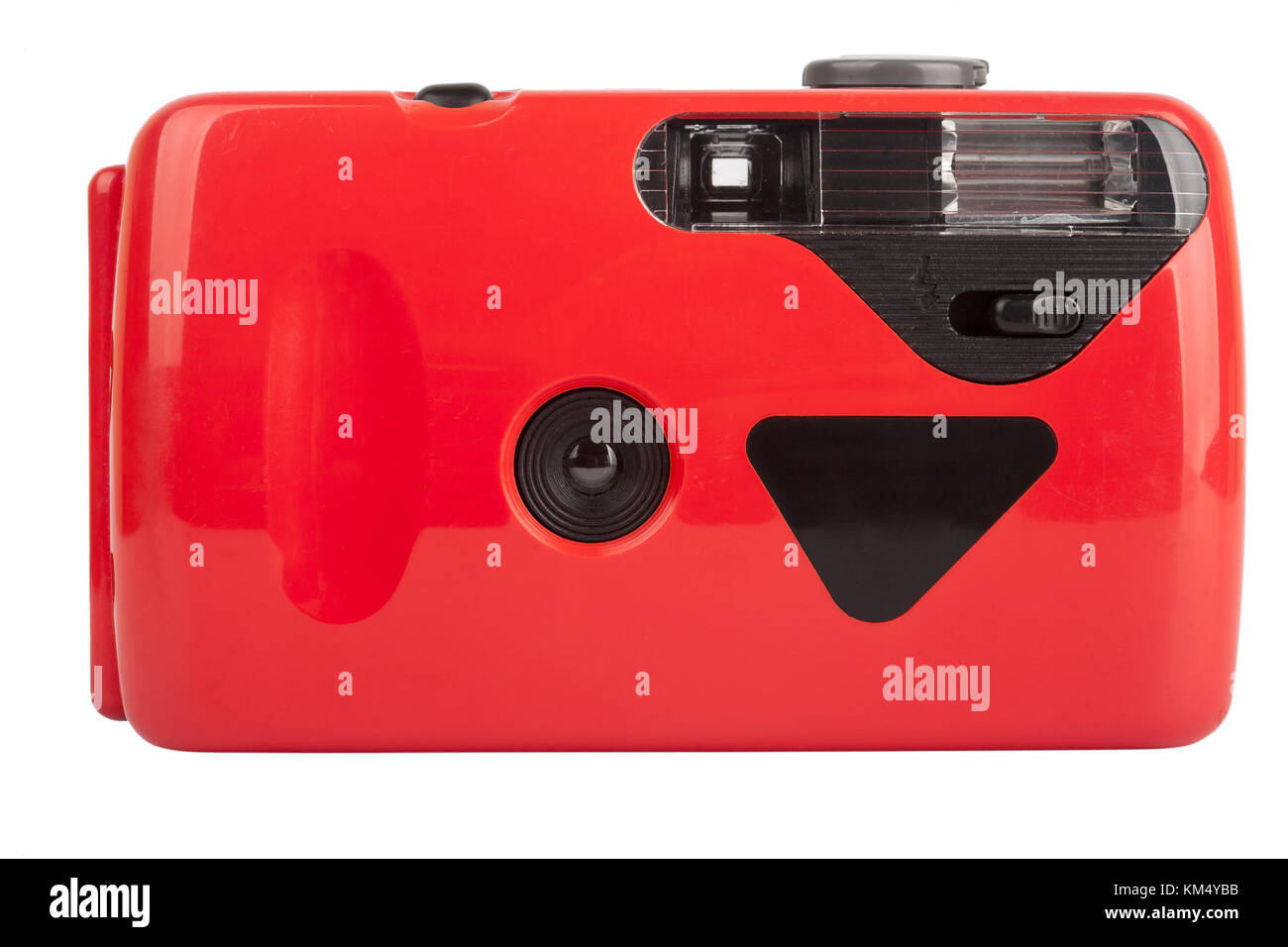 Red compact film camera isolated on white background Stock Photo - Alamy