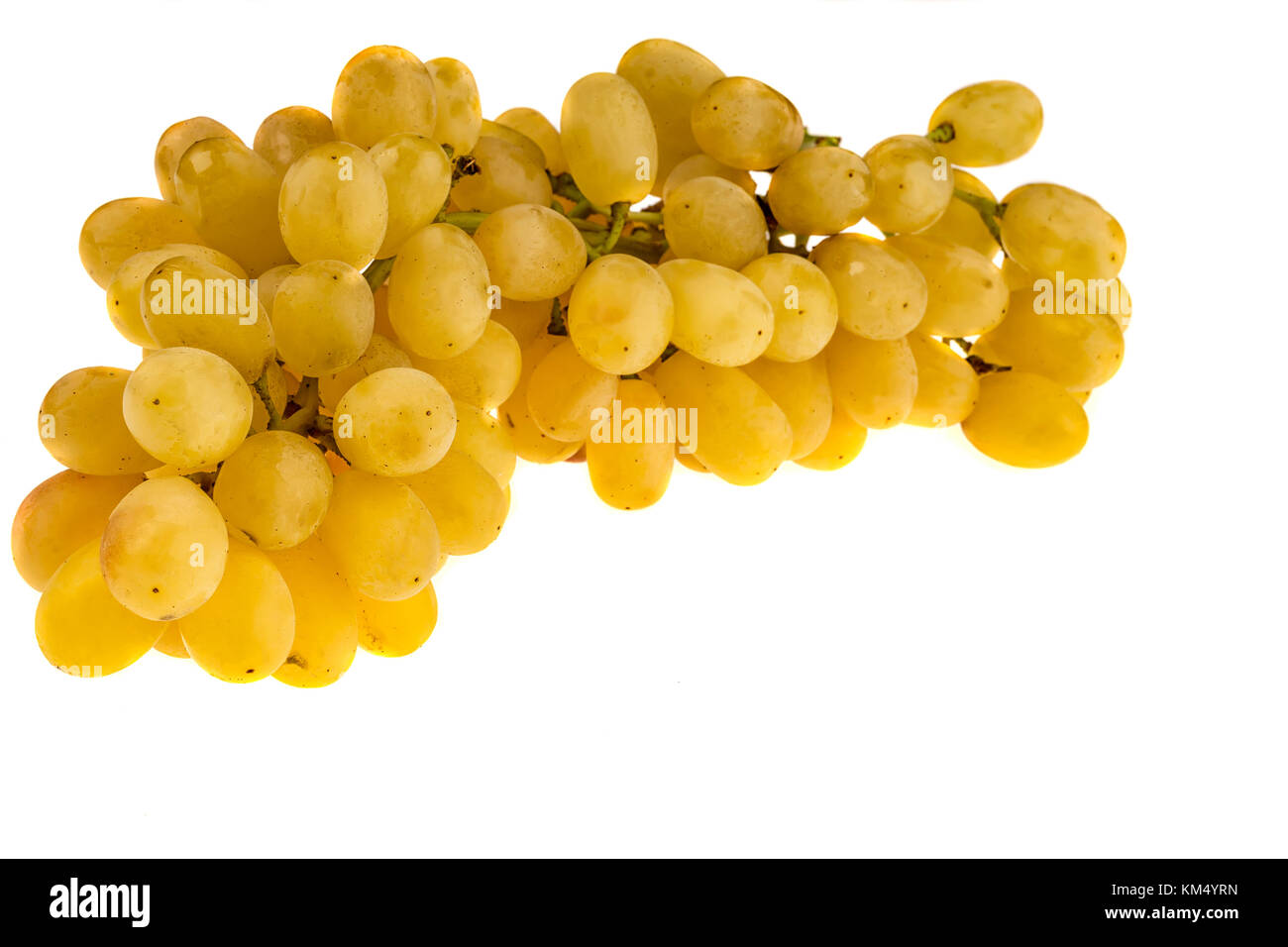 fresh, amber yellow grapes isolated on white background Stock Photo - Alamy