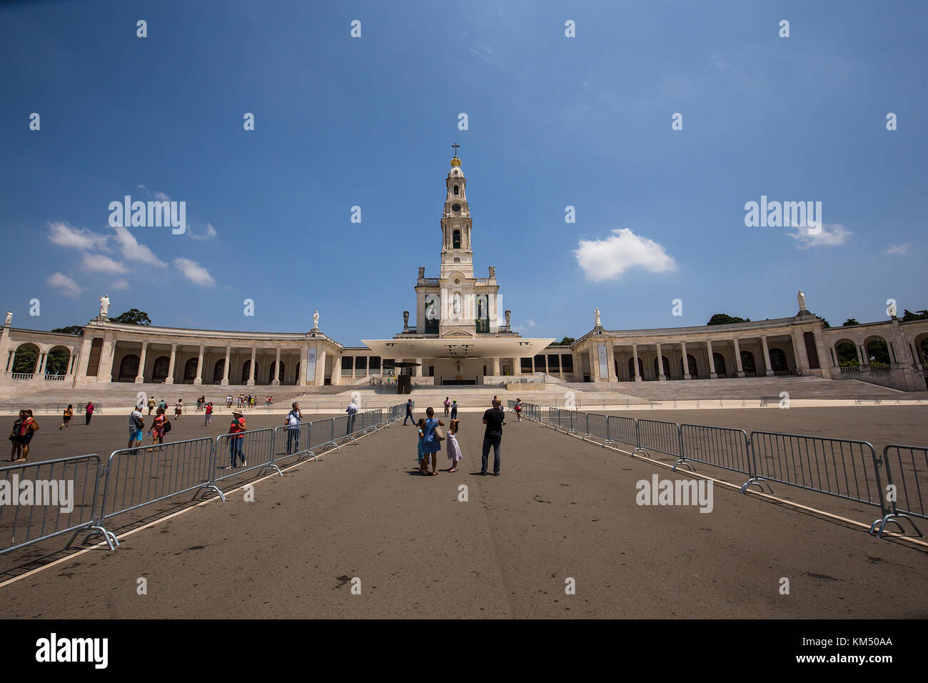 FATIMA, PORTUGAL, JUNE, 21, 2017 : on the esplanade of sanctuary of our ...
