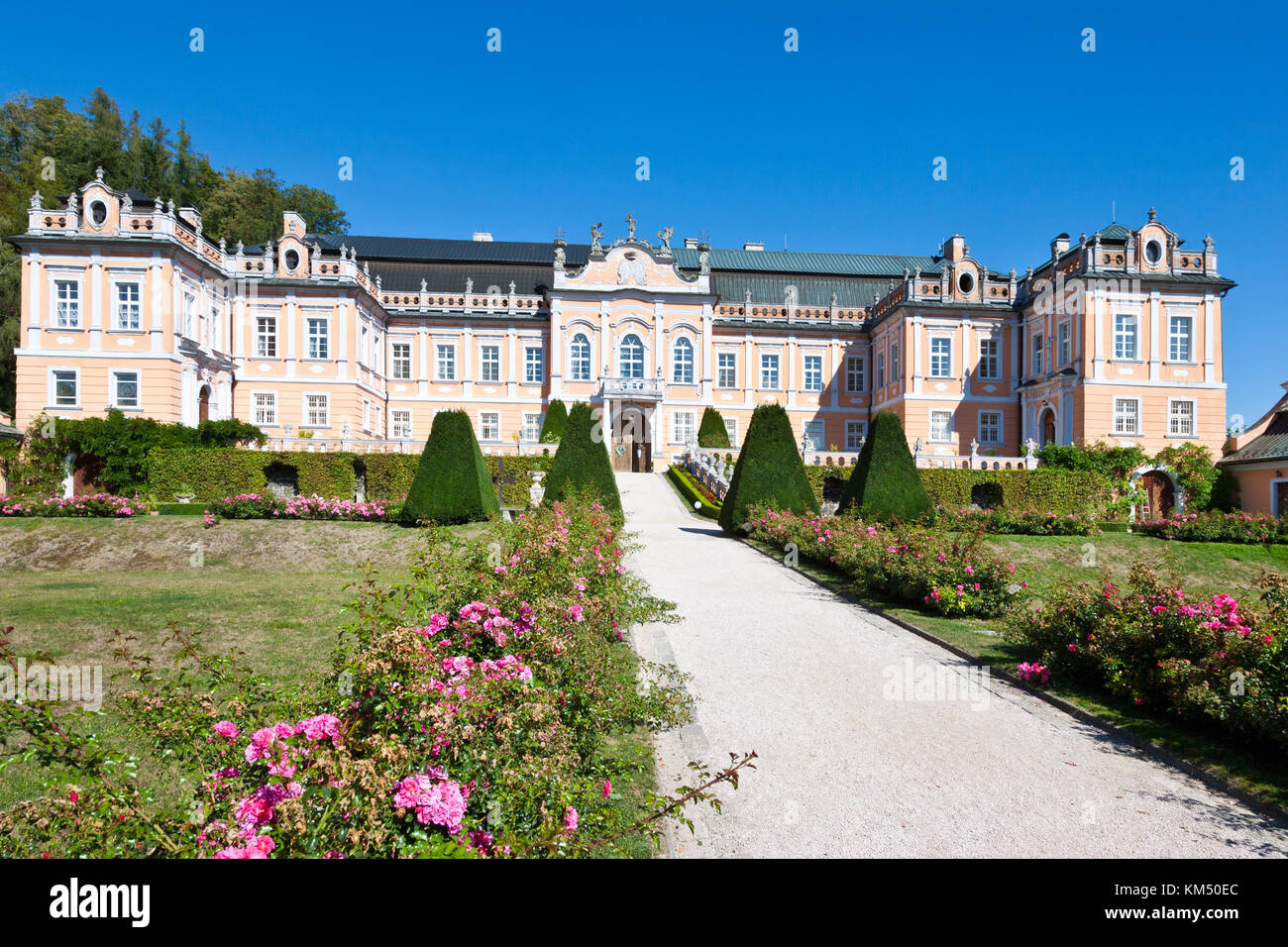 rococo castle Nové Hrady from 1777 called Czech Versailles, Pardubice ...