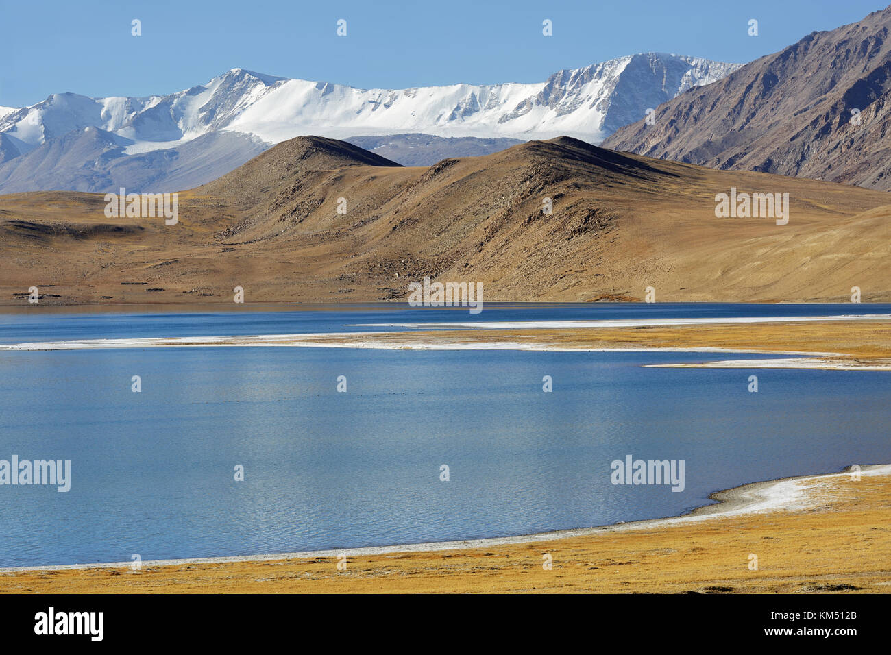Beautiful Himalayan Lake Tso Moriri on the disputed area between India ...