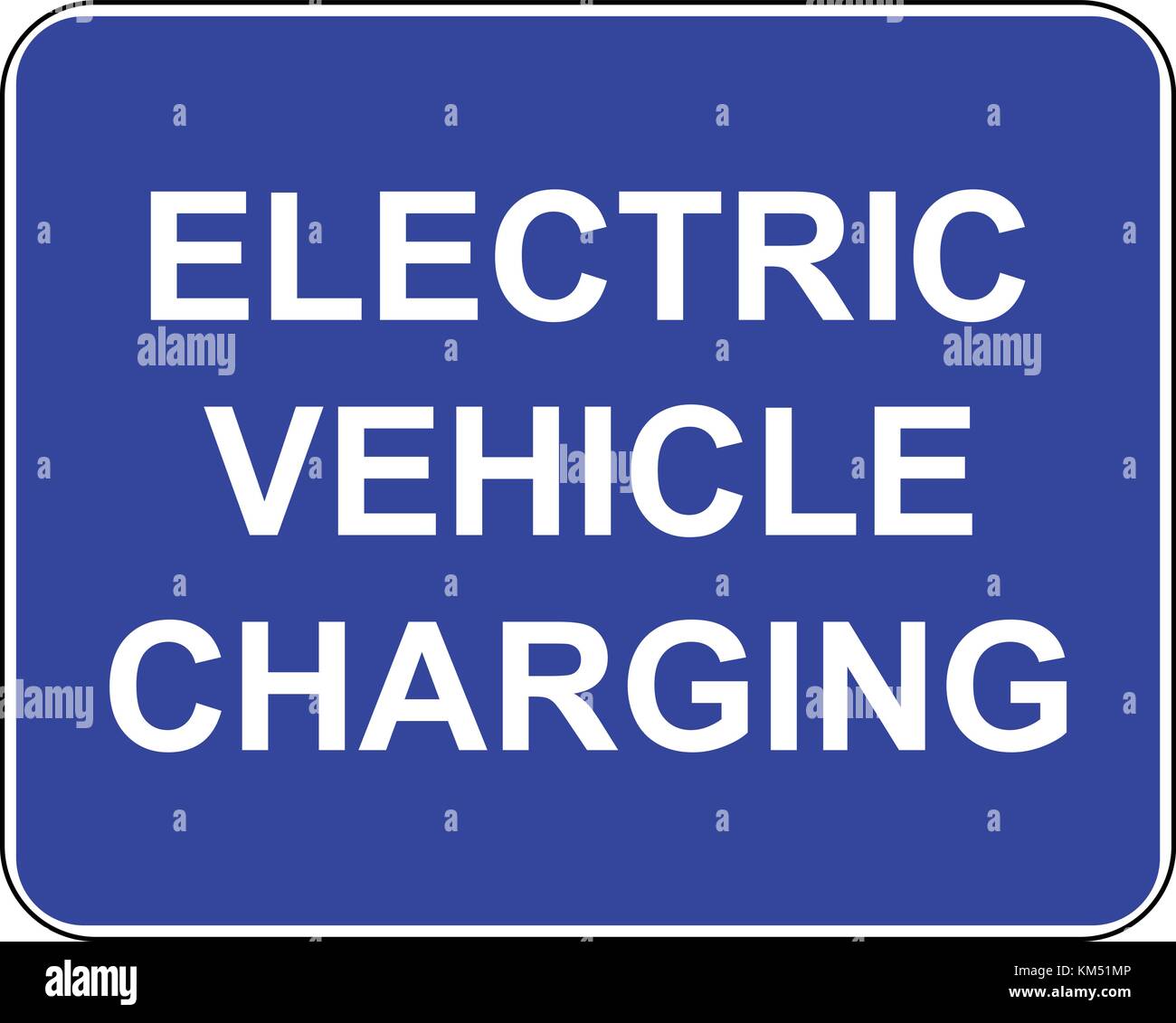 Electric vehicle charging point sign with text, vector illustration ...