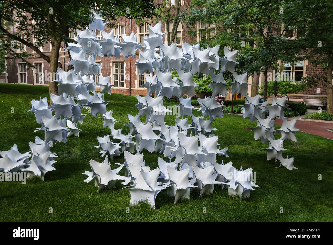 Modern sculpture, University of Pennsylvania, Philadelphia, USA Stock ...
