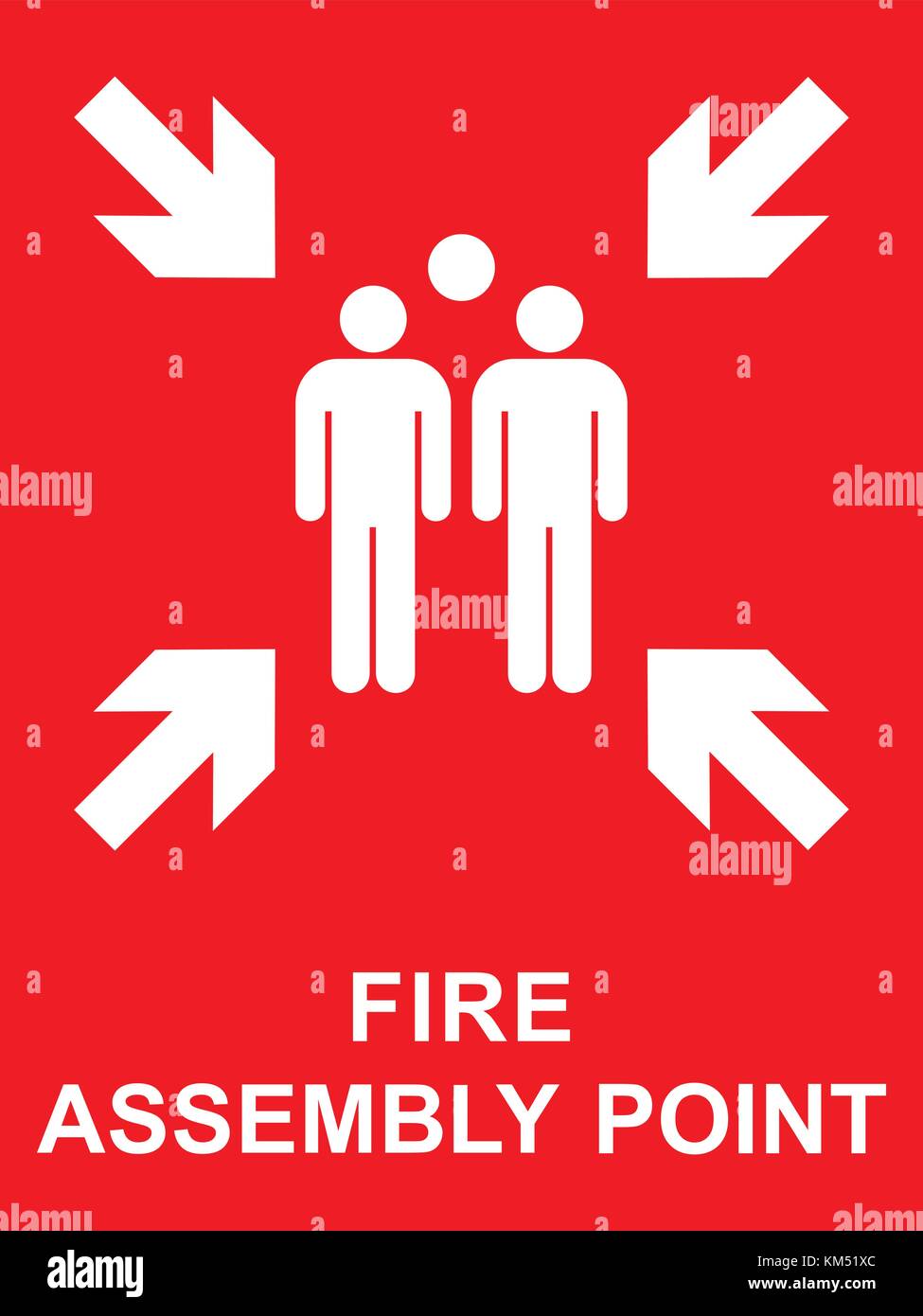 Emergency fire assembly point sign, fire gathering point signboard ...