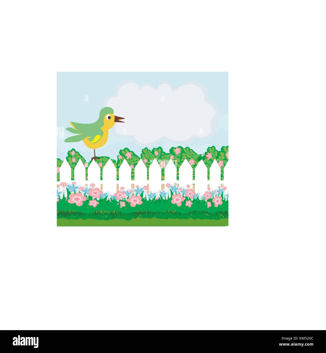 Flower border in country Stock Vector Images - Alamy