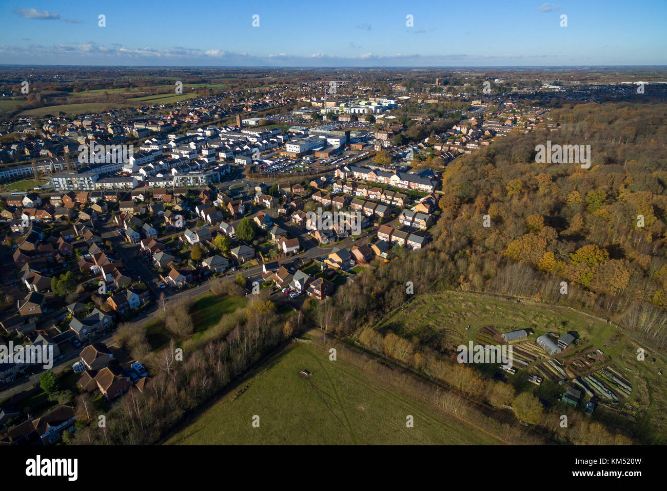 Aerial view of Colchester General Hospital and site of former Severalls ...