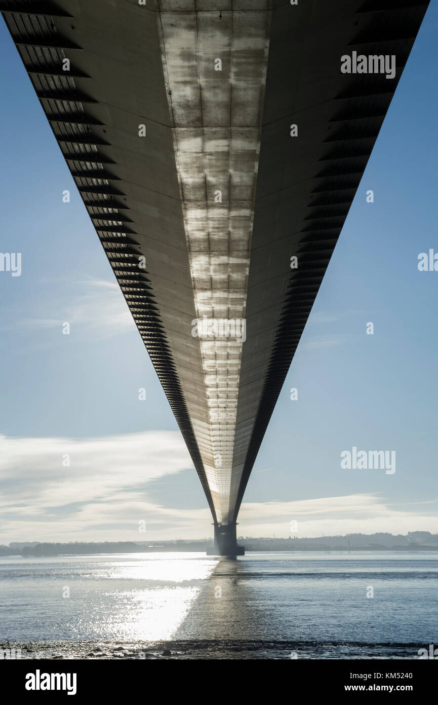 The Humber Bridge near Hull is a single span suspension bridge over the ...
