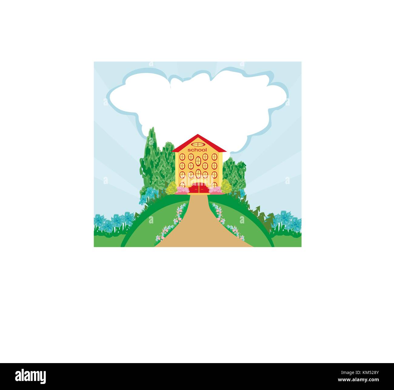 Funny school building Stock Vector Image & Art - Alamy