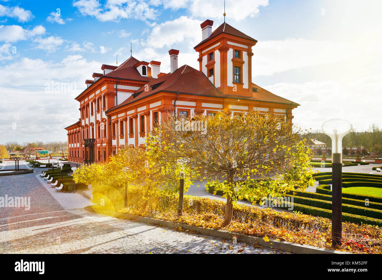 baroque Troja castle and gardens, Troja district, Prague, Czech ...