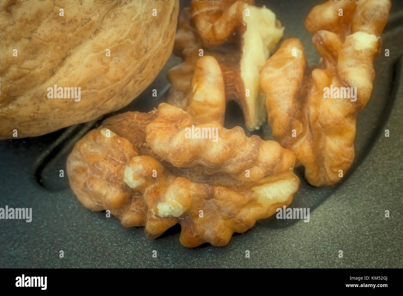 Shelled walnuts on the table Stock Photo - Alamy