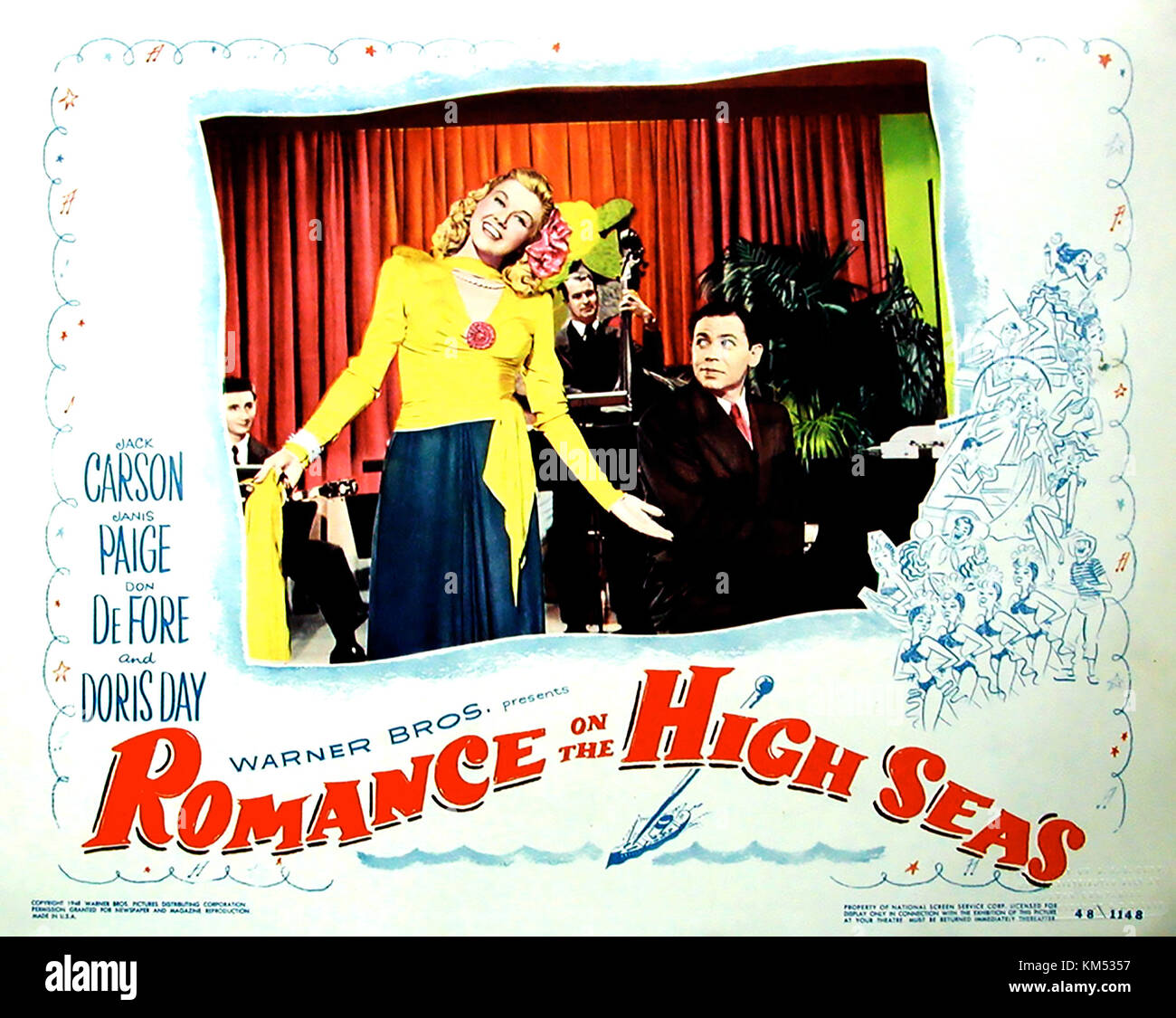 ROMANCE ON THE HIGH SEAS 1948 Warner Bros film with Doris Day Stock ...
