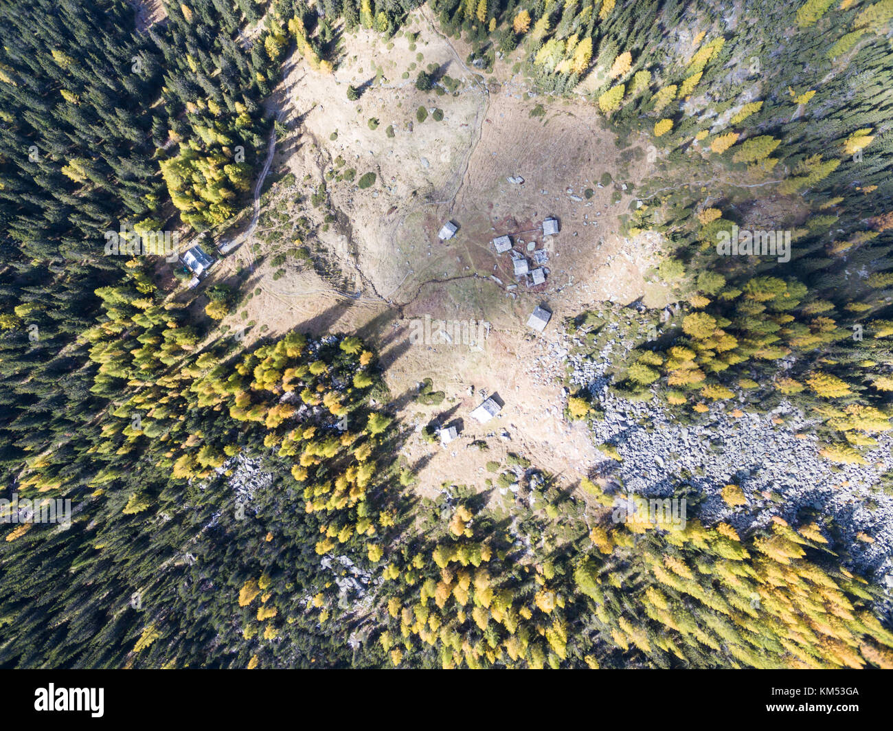 Panoramic top view autumn forest hi-res stock photography and images ...