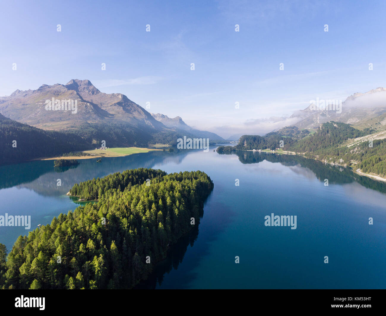 Beautiful Alpine lakes, forest and mountains Stock Photo - Alamy