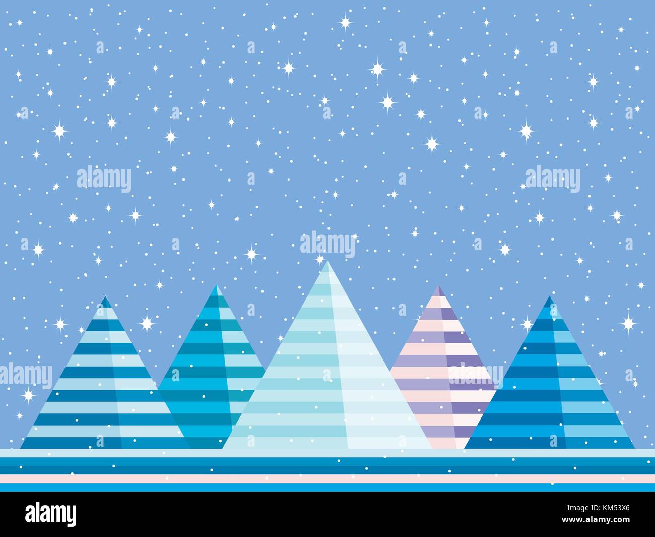 Frost covered mountain peak Stock Vector Images - Alamy