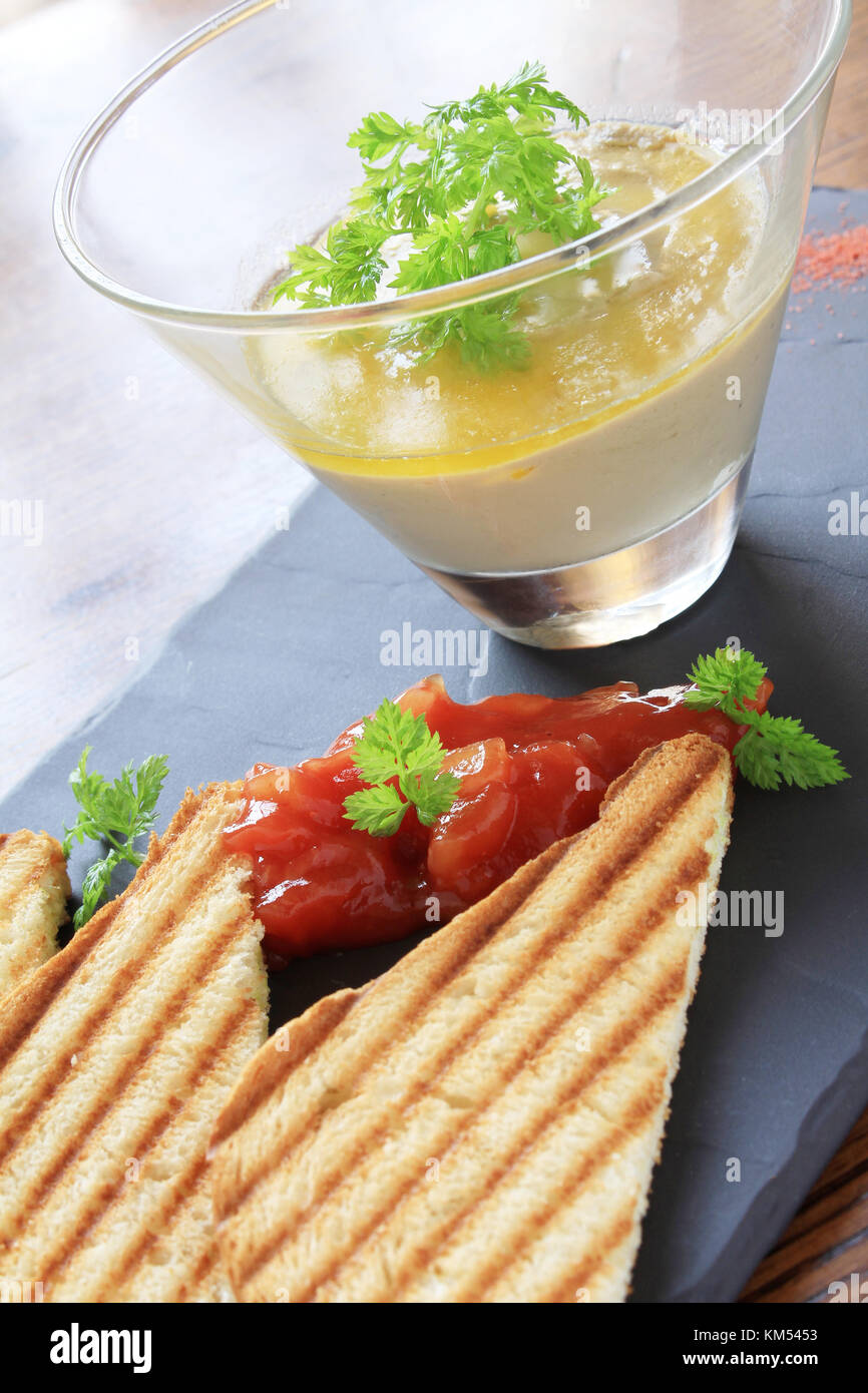 smooth pate with toast Stock Photo - Alamy