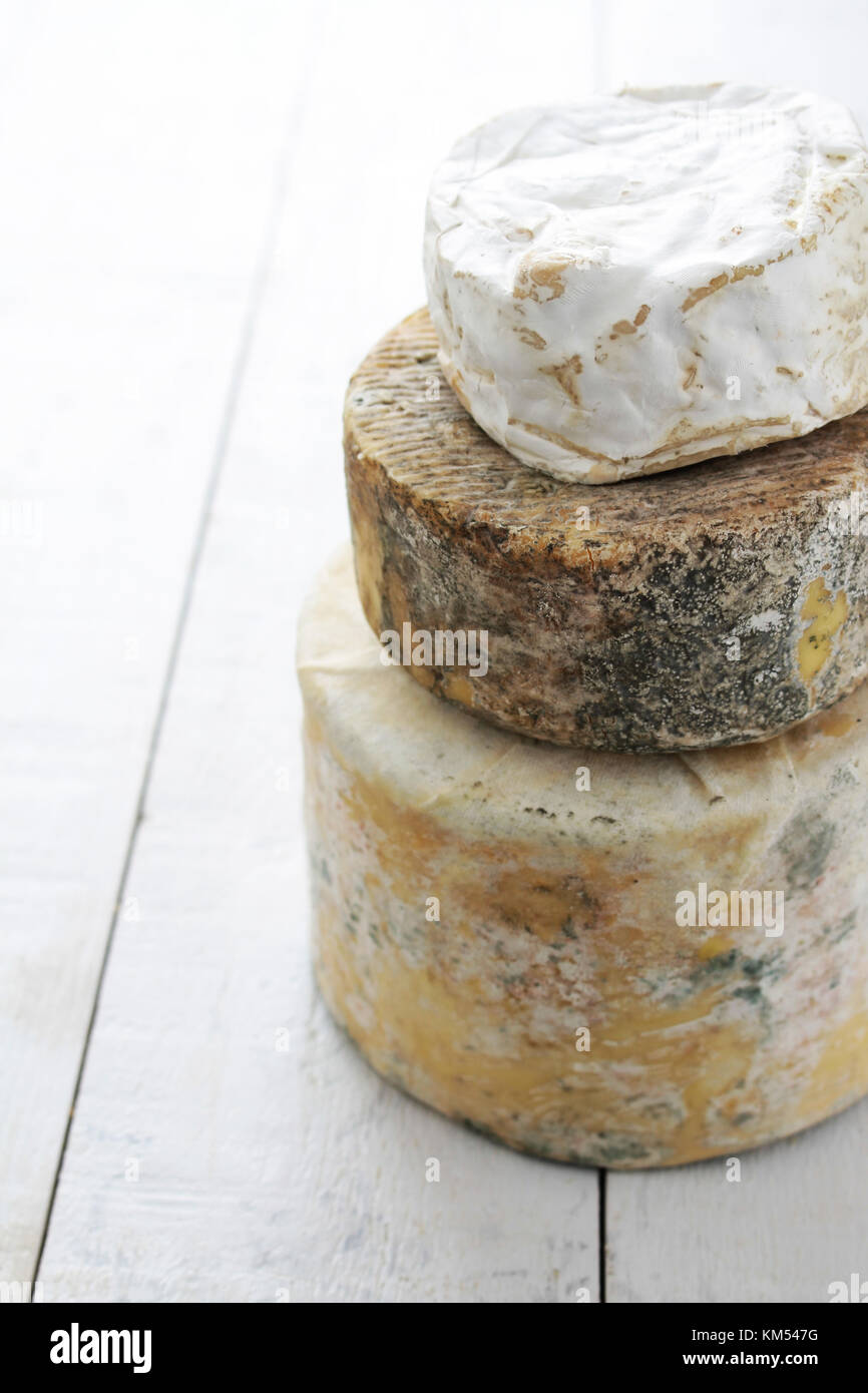 stacked artisan cheese Stock Photo - Alamy