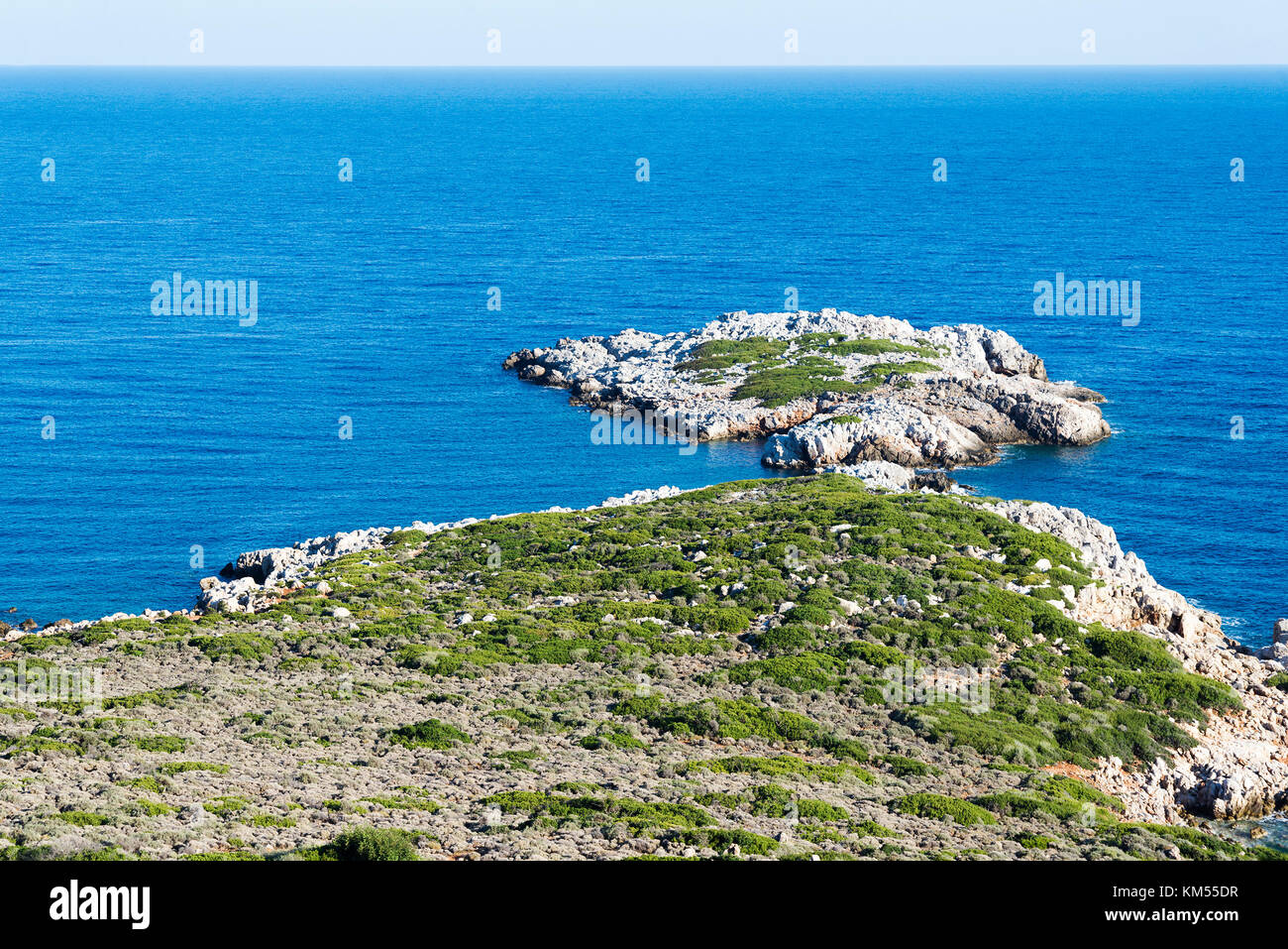 View of the island in the sea near Crete on a Sunny day Stock Photo - Alamy