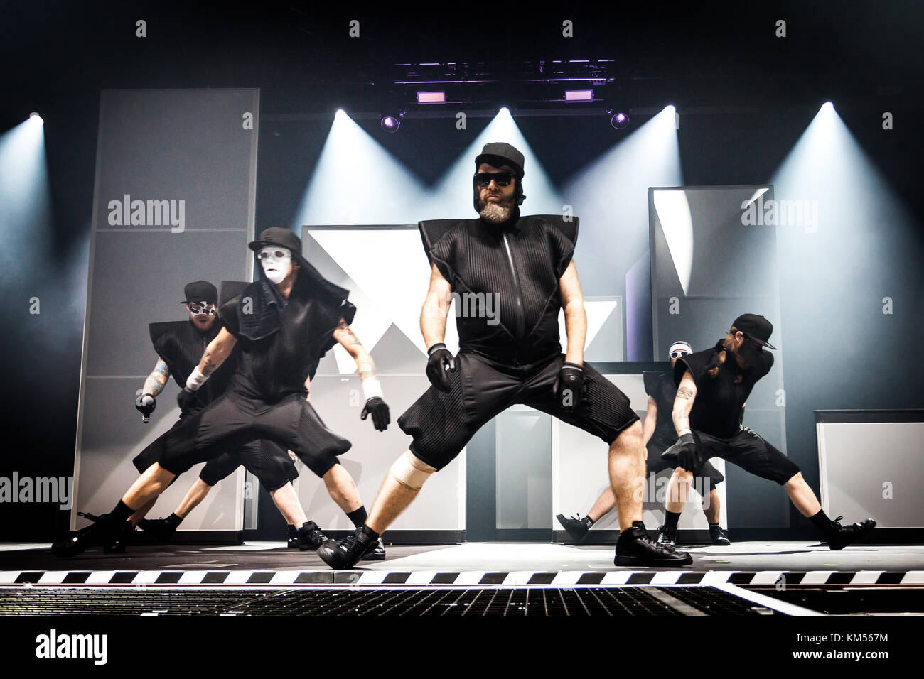 The alternative German hip hop and rap group Deichkind performs a live ...