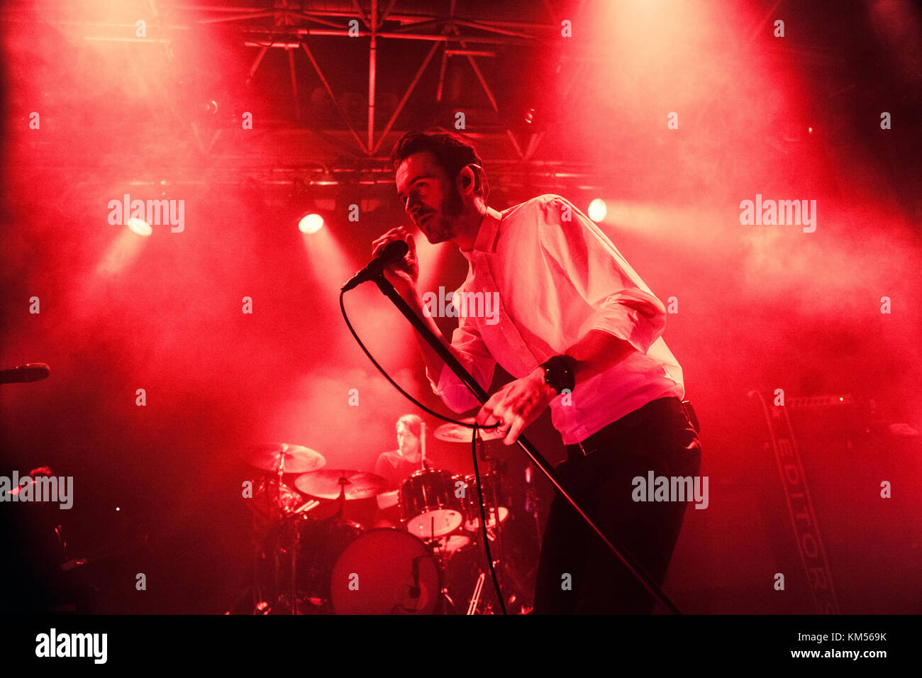 The British post-punk band Editors performs a live concert at ZAKK in ...