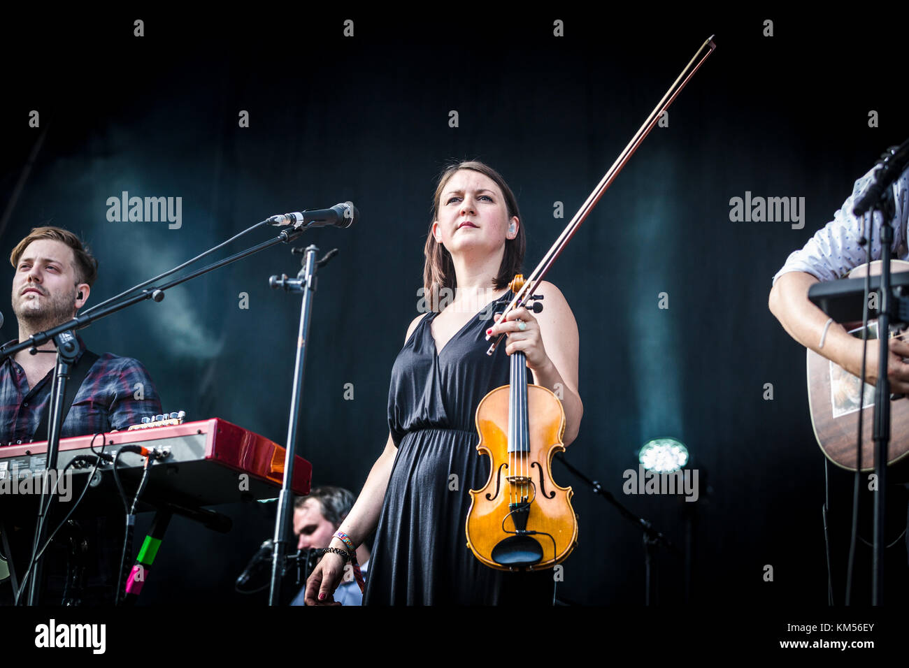 The German indie rock band Get Well Soon performs a live concert at the ...