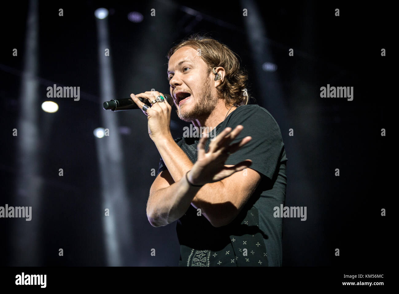 The American rock band Imagine Dragons performs a live concert at the ...