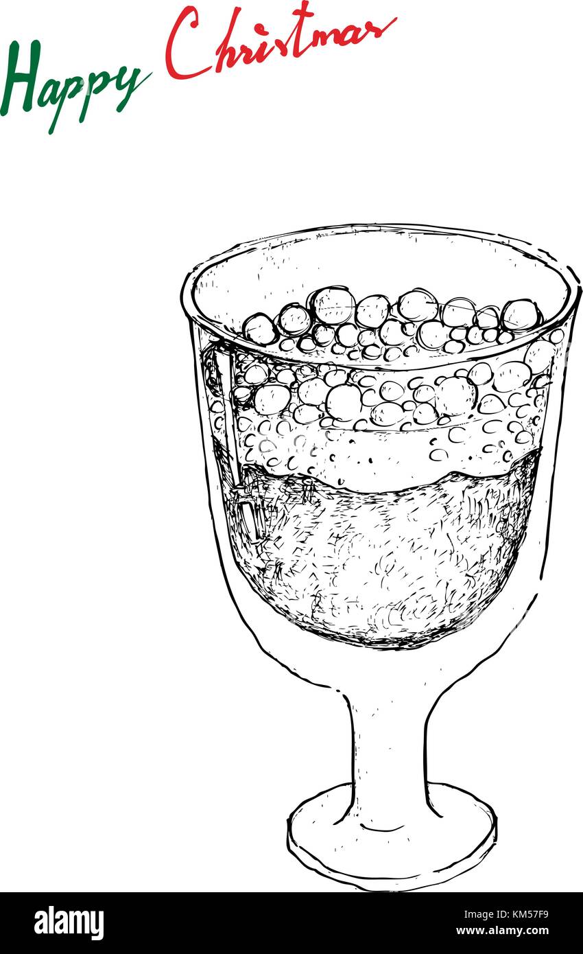 Illustration Hand Drawn Sketch of Julmust or Soft Drink Made of ...