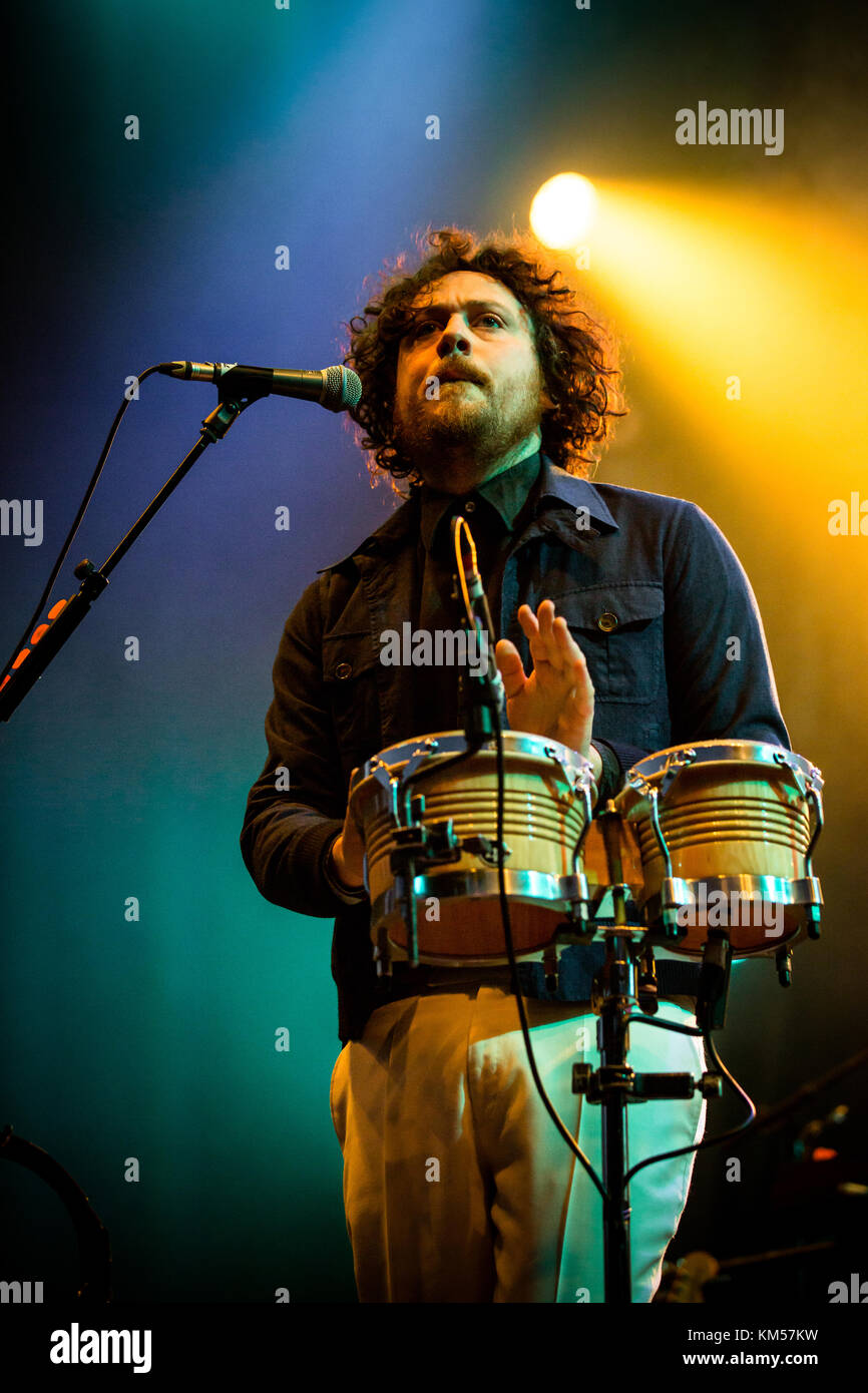 The English electronic music group Metronomy performs a live concert at ...