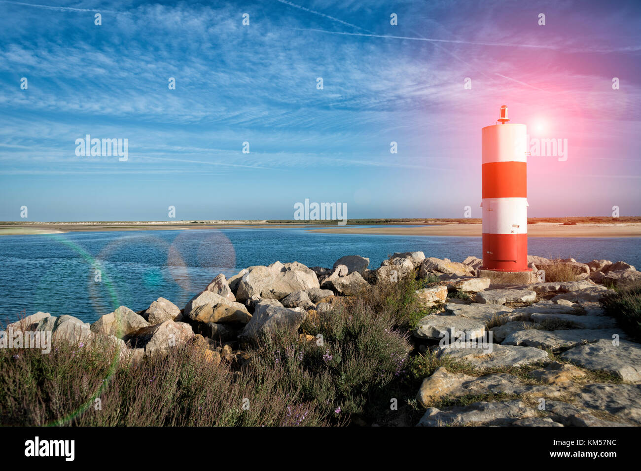 White signal flare at sea hi-res stock photography and images - Alamy