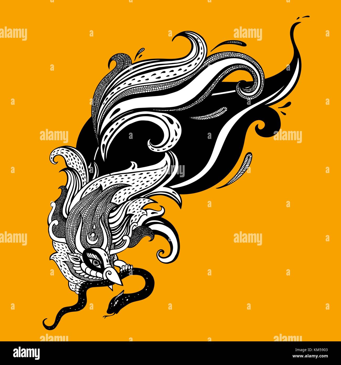 Garuda. Hand drawn illustration Stock Vector Image & Art - Alamy